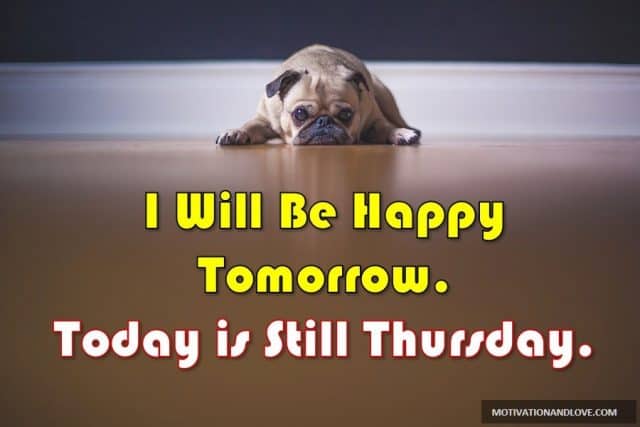 thursday meme happy tomorrow - Motivation and Love
