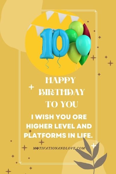 Happy Birthday Wishes For 10 Year Old Son From Mom And Dad Motivation 