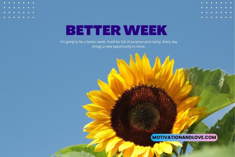 Better Week Quotes - Motivation and Love