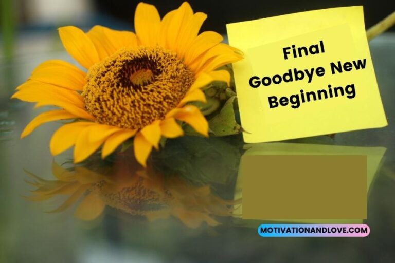 Final Goodbye New Beginning Quotes - Motivation and Love