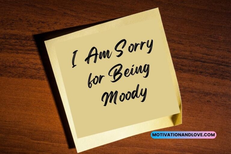 I Am Sorry for Being Moody Quotes - Motivation and Love