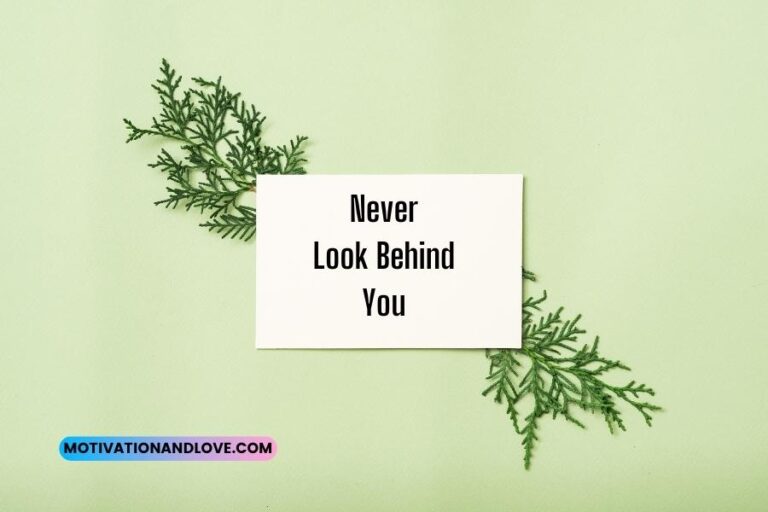 Never Look Behind You Quotes - Motivation and Love