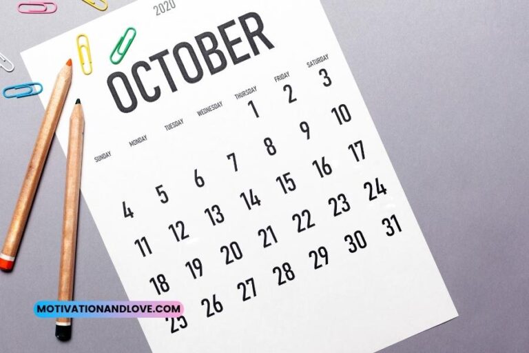 October Quotes for Calendars - Motivation and Love