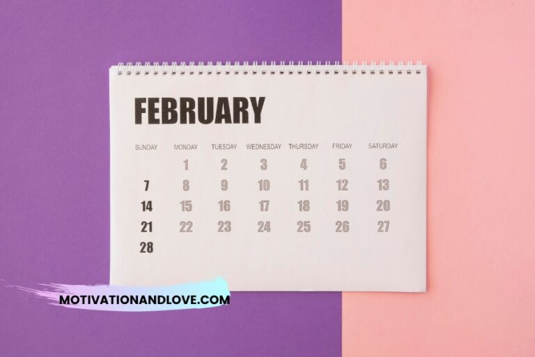 February Quotes for Calendars - Motivation and Love